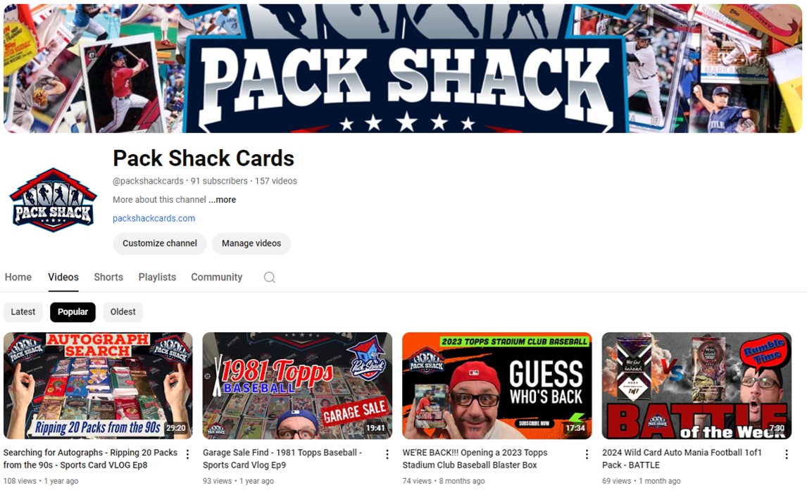 Pack Shack Cards